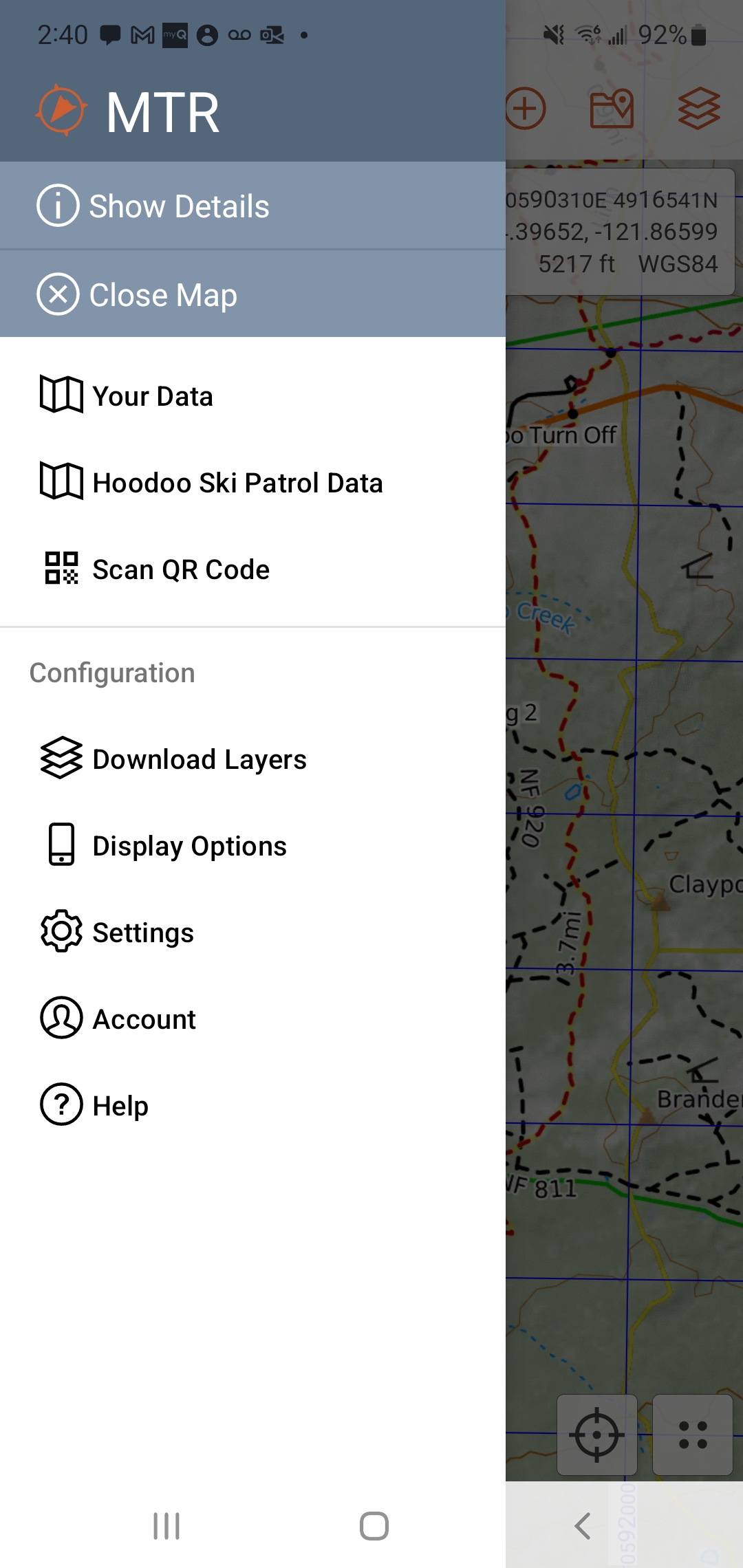 CalTopo – Santiam Pass Ski Patrol